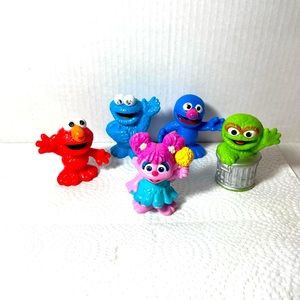 Hasbro | Toys | Sesame Street Figures Topper 5pc Lot Elmo Zoe Cookie ...
